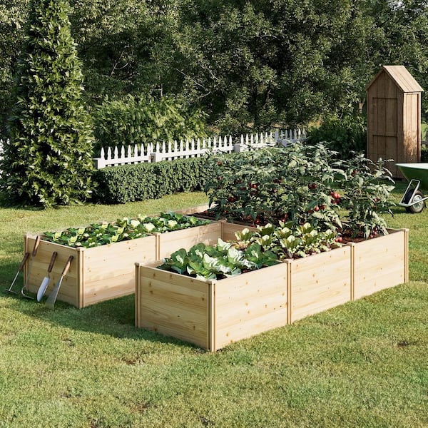 amerlife 7.5 ft. W x 9 ft. D x 1. 6 ft. H Fir Wood U-Shaped Raised ...