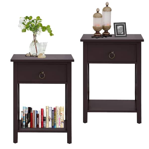 Espresso bedside table store