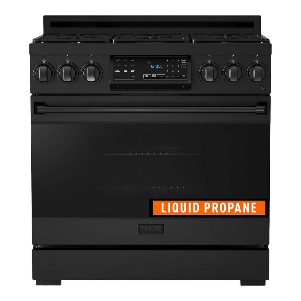 Thor Kitchen Gordon Ramsay Series 36 in. 6 Burners Freestanding Liquid ...