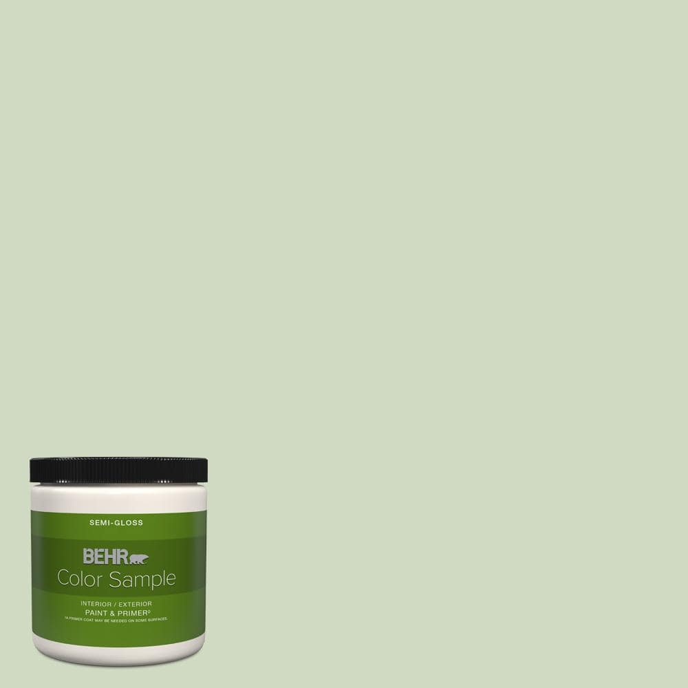 BEHR PREMIUM PLUS 8 oz. #M380-2 Glade Green Semi-Gloss Interior ...