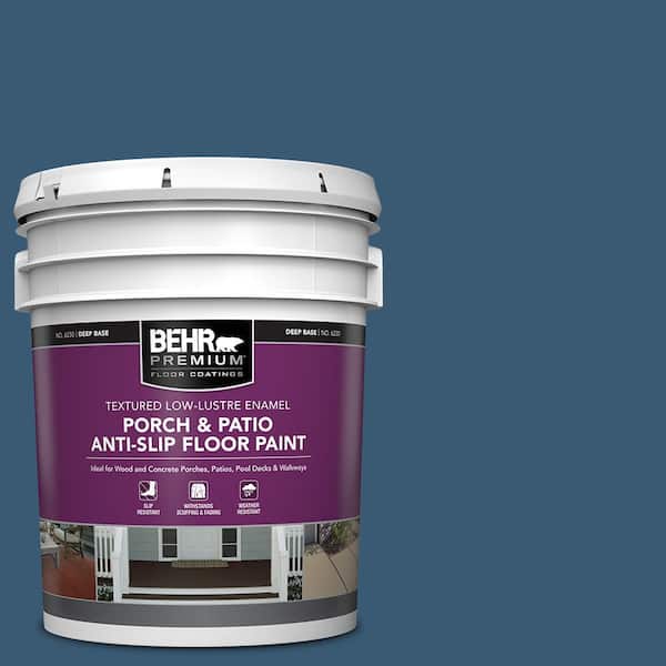 BEHR PREMIUM 5 gal. #M500-6 Express Blue Textured Low-Lustre Enamel ...