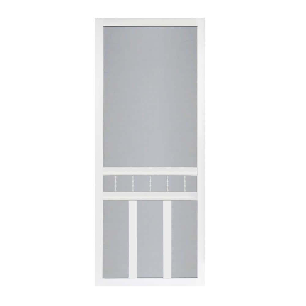 Screen Tight 30 in. x 80 in. Waccamaw Solid Vinyl White Screen Door ...