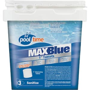 Pool Time Chlorinating MAXBlue 5 lbs. 3 in. Tablets 22838PTM - The Home ...