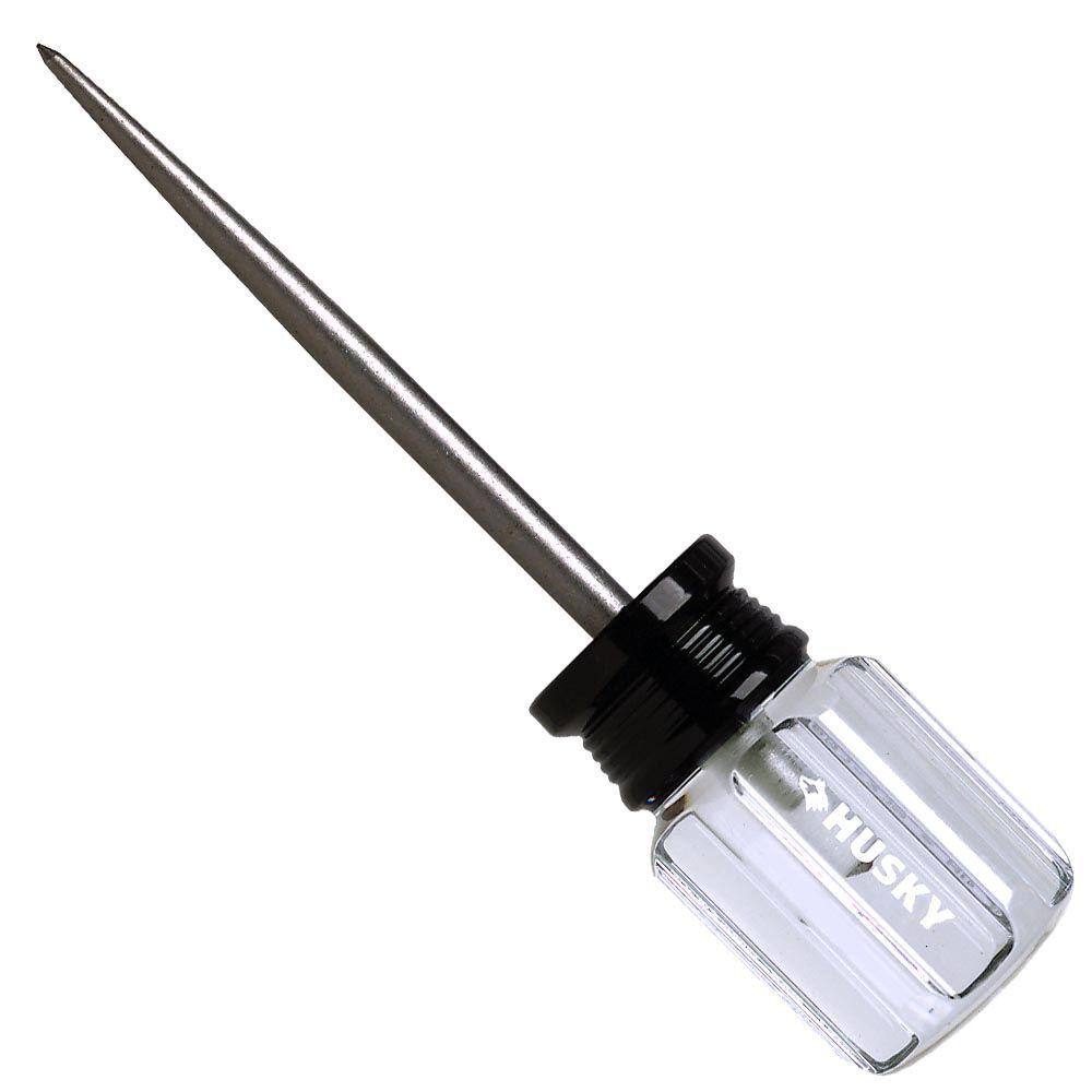 Husky 3 in. Scratch Awl with ClearHandle 74352 - The Home Depot