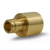 PLUMBFLEX 1/2 in. x 3/4 in. 90° PEX A x Female Sweat Expansion Pex Adapter, Lead Free Brass for ...
