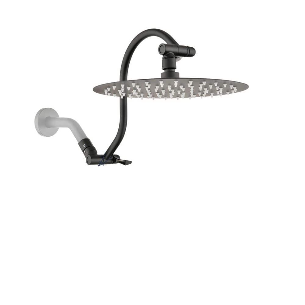 Pdpbath 1-Spray Patterns with 1.8 GPM 10 in. Wall Mount Rain Fixed ...