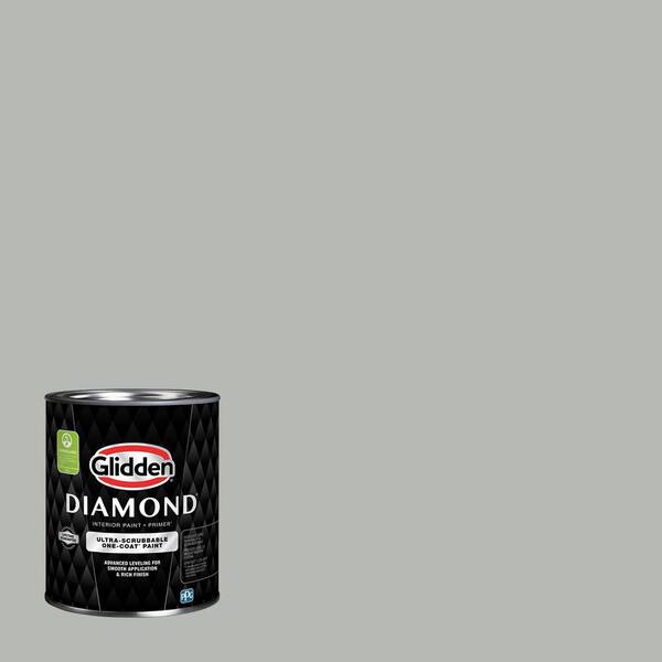 Glidden Diamond 1 qt. PPG1009-4 Gray Stone Flat Interior Paint with ...