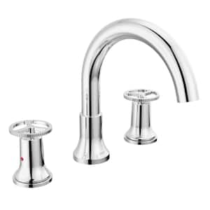 Delta Classic 2-Handle Deck-Mount Roman Tub Faucet Trim Kit in Chrome ...