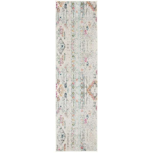 SAFAVIEH Madison Gray/Blue 2 ft. x 14 ft. Runner Rug MAD422H-214 - The ...