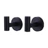 ALEASHA Round shape Knob Robe/Towel Hook in Matte Black 2PCS AL-8J036BX2 - The Home Depot