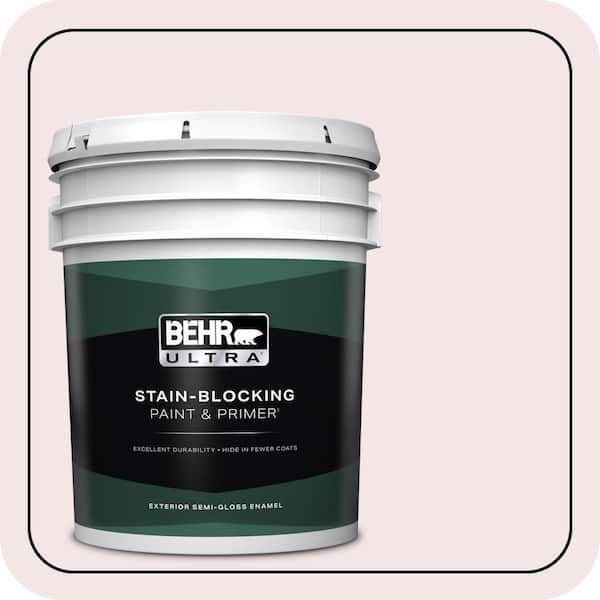 BEHR ULTRA 5 gal. #RD-W01 Pink Prism Semi-Gloss Enamel Exterior Paint ...