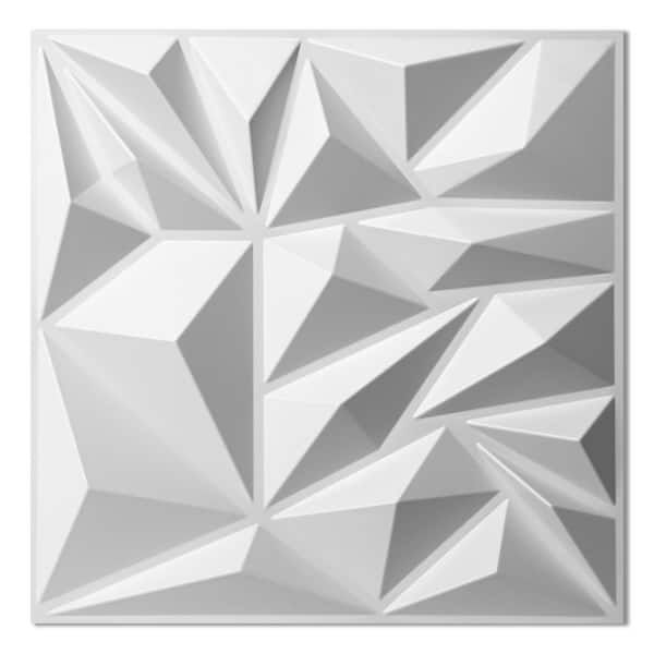 Art3d 1/50 in. x 11.8 in. x 11.8 in. Gold Square Edge PVC Decorative ...