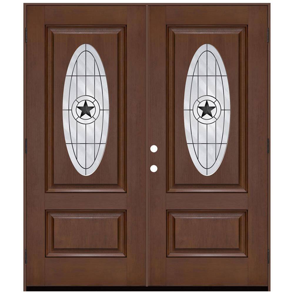 Steves & Sons Regency 72 in. x 80 in. 3/4L Oval Alamo Glass LHOS ...