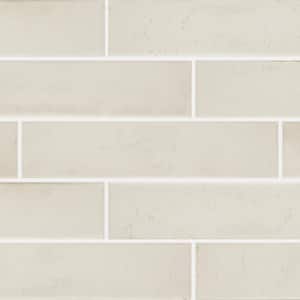 Daltile Indoterra White Desert 2 in. x 9 in. Matte Porcelain Fluted ...