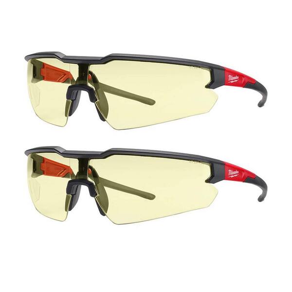 Milwaukee Safety Glasses with Yellow Anti-Scratch Lenses (2-Pack) 48-73-2100-48-73-2100 - The ...