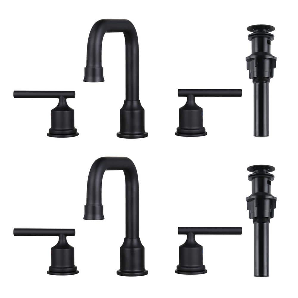 ARCORA 8 in. Widespread 2-Handle Bathroom Faucet with Pop Up Drain, 3 ...