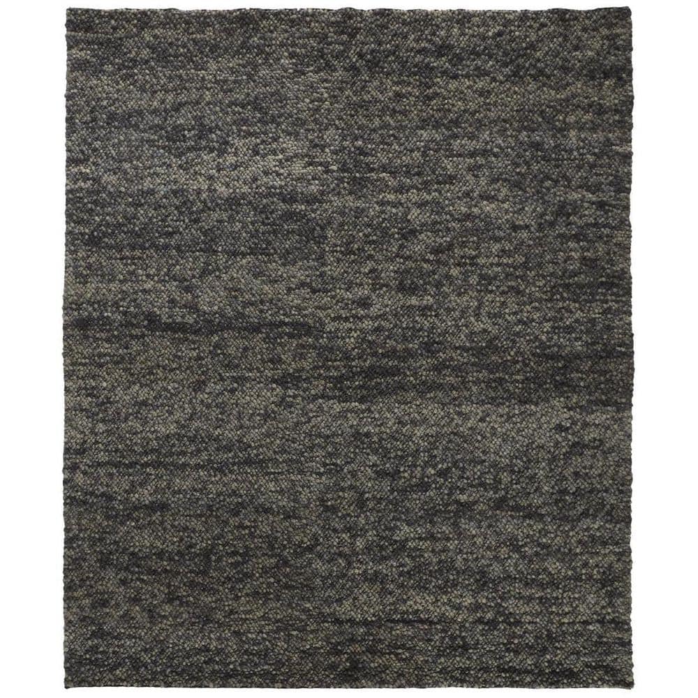 HomeRoots 10 ft. x 13 ft. Gray, Black Solid Color Area Rug 2000515020 ...