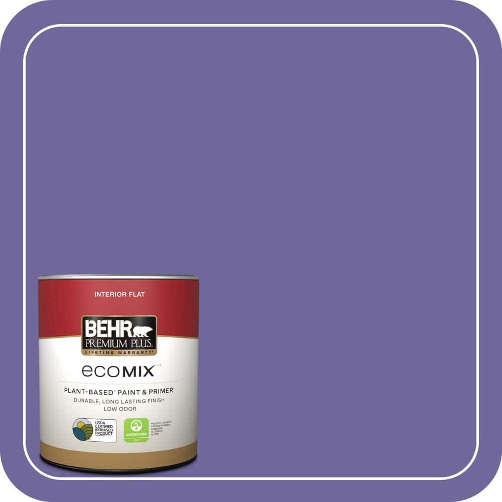 BEHR PREMIUM PLUS 1 qt. #630B-7 Pandora Flat EcoMix Plant-Based ...