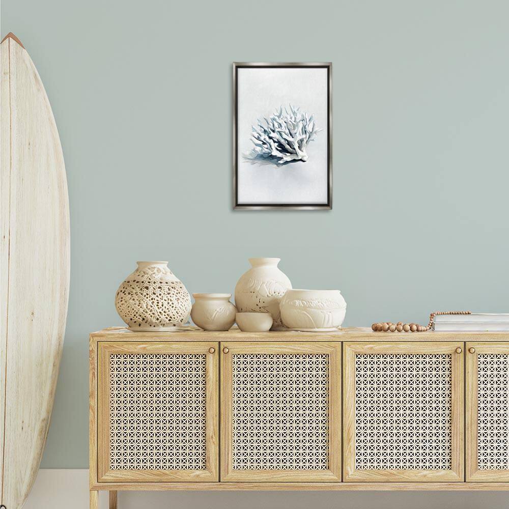 Stupell Industries Subtle Staghorn Coral by Ramona Murdock Gray Floater ...