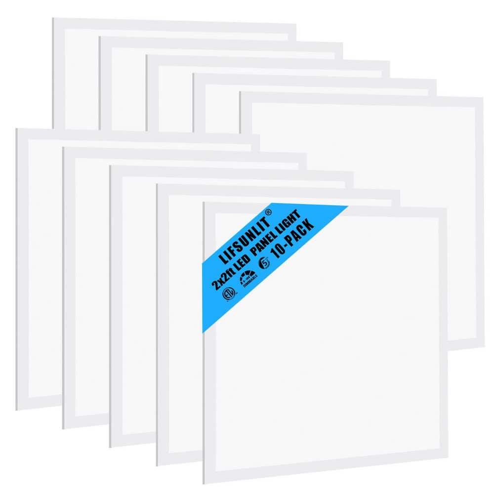 Honbei 2 ft. x 2 ft. 5800 Lumens Integrated LED Panel Light, 5000K 2x2 ...