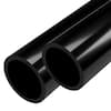 Formufit 1-1/2 in. x 5 ft. Black Furniture Grade Schedule 40 PVC Pipe ...