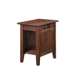 AFI Nantucket Burnt Amber End Table with Charging Station AH14313 - The ...