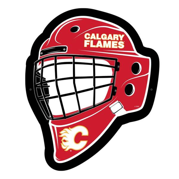 Evergreen Calgary Flames Helmet 19 in. x 15 in. Plug-in LED Lighted ...