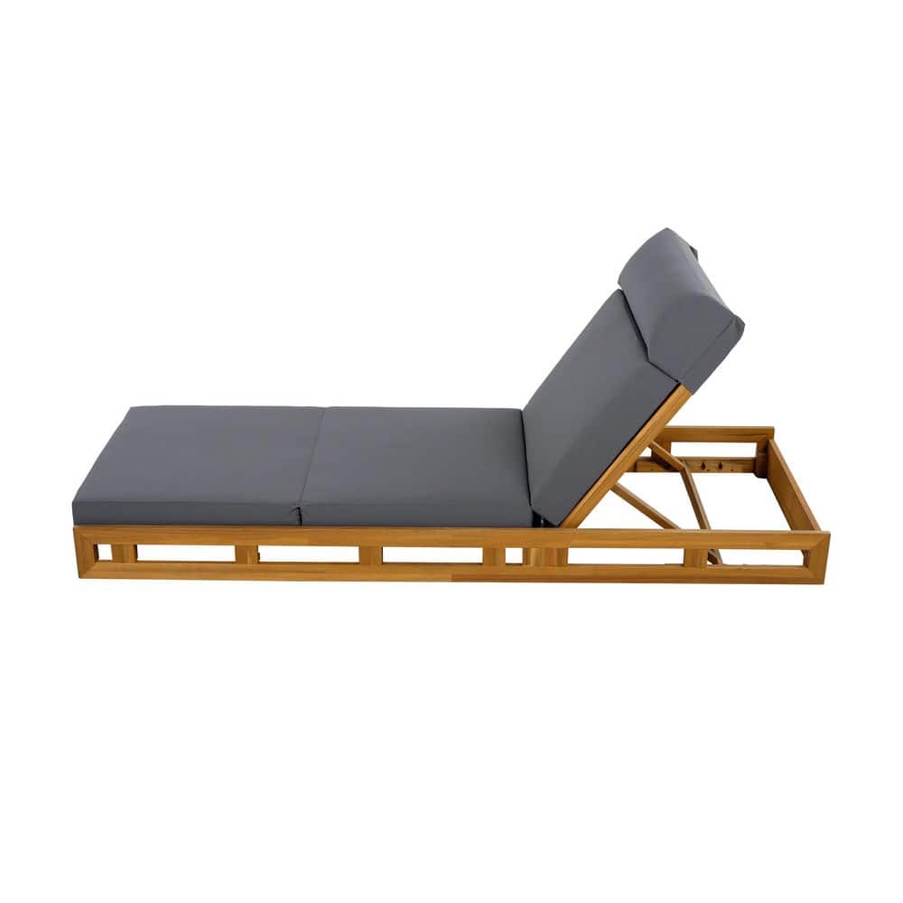 CHRISTOPHER KNIGHT HOME Elkins Patio Solid Wood Outdoor Chaise Lounge ...
