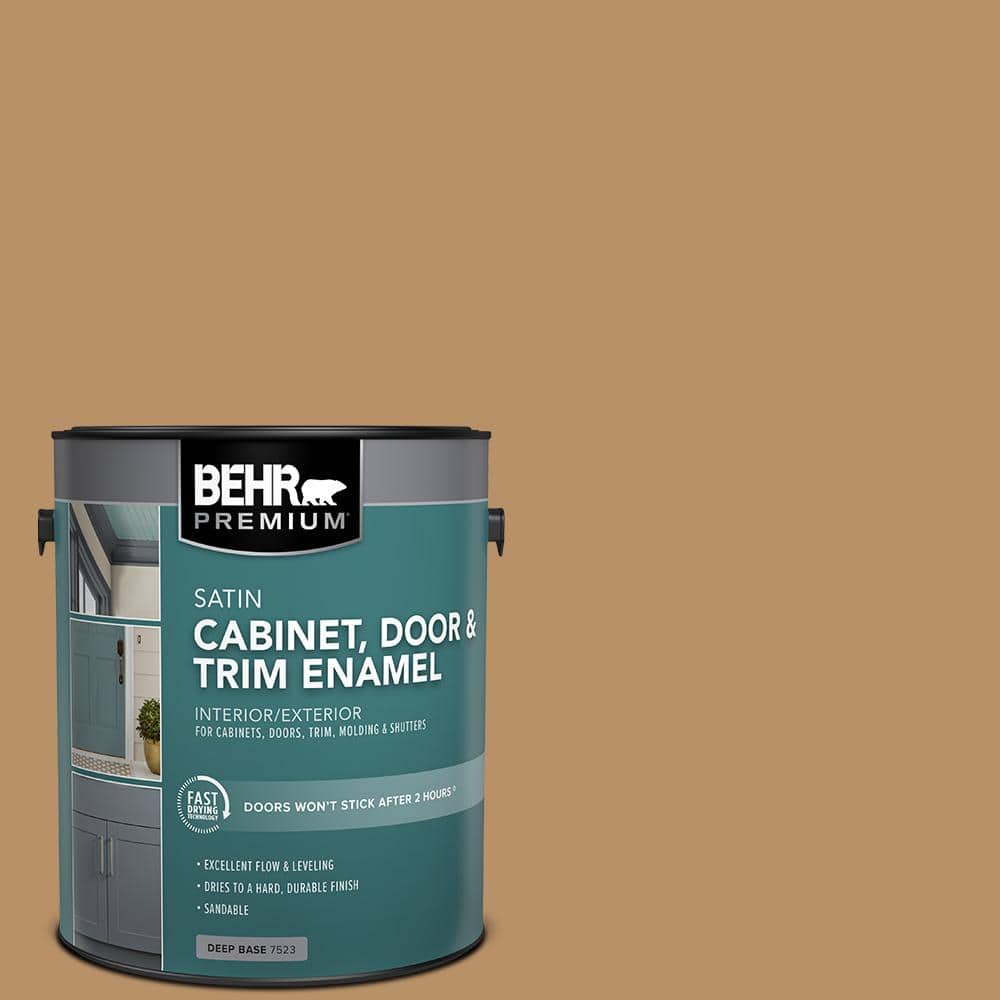 BEHR PREMIUM 1 gal. #S260-5 Almond Roca Satin Enamel Interior/Exterior ...
