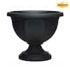 Vigoro 18 in. Warwick Large Black High-Density Resin Urn Planter (18 in ...