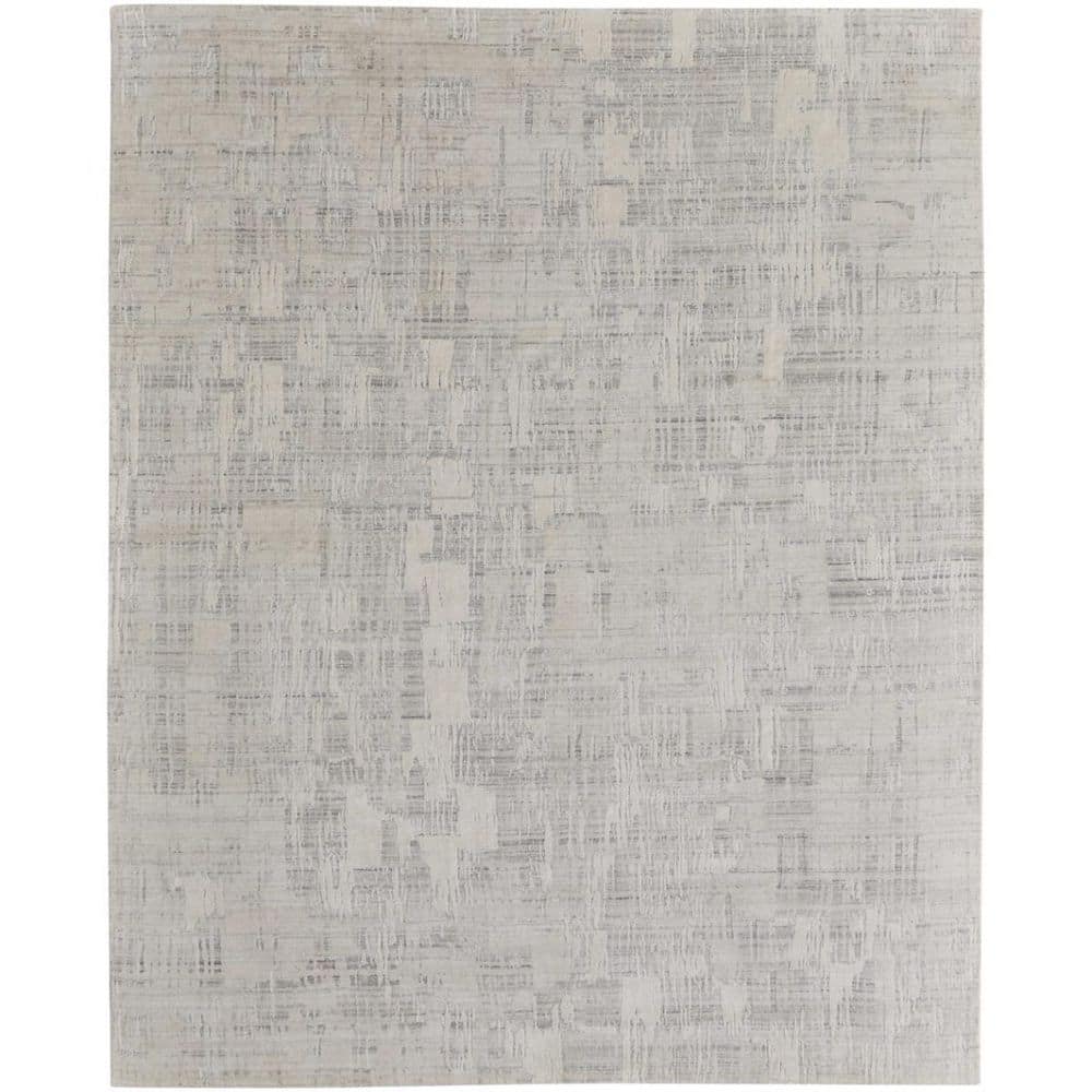 HomeRoots 4 ft. x 6 ft. Ivory, Gray Abstract Area Rug 2000566922 - The ...