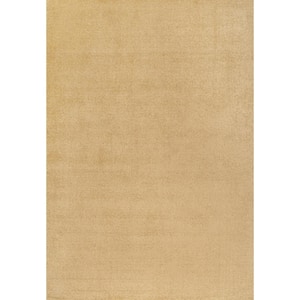 JONATHAN Y Haze Solid Low-Pile Mustard 5 ft. Square Area Rug SEU100B ...
