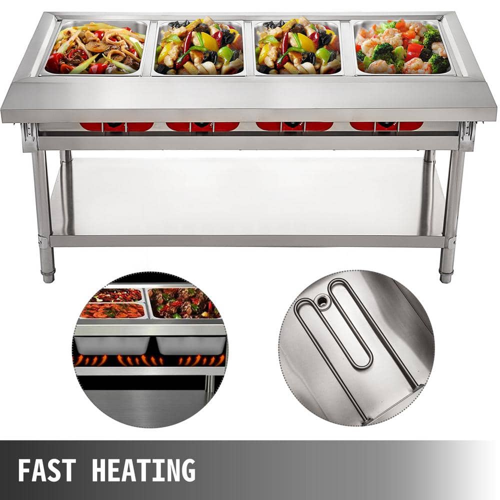 Steam Table Food Warmer 4-Pot Commercial Electric Philippines | Ubuy
