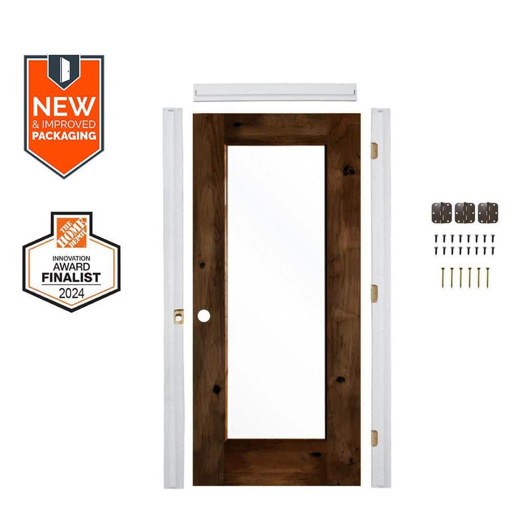 Krosswood Doors 28in.x80in. Right-Hand 1-Lite Clear Glass Provincial ...