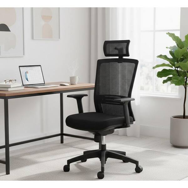 HOME IMPORTS EMPORIUM 50 in. H Faux Leather Adjustable Height Ergonomic ...