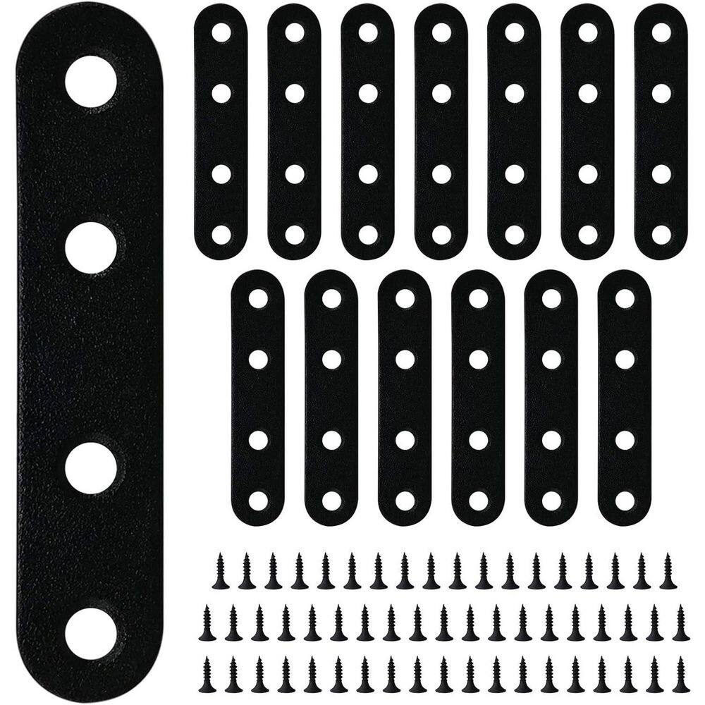KIWDZFU 2.99 x 0.63 Stainless Steel Flat Brace Bracket with Screws for ...