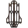 Design Toscano Canterbury Cathedral 25 in. Walnut Hardwood 2-Shelf ...
