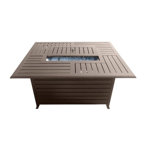 Reviews for Hiland 49.5 in. Rectangle Slatted Aluminum Firepit in ...