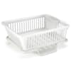 Basicwise 2-Piece Plastic Dish Drying Rack Set in White - Includes ...