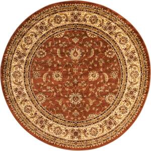 Unique Loom Voyage St. Louis Brick Red 6' 0 x 6' 0 Square Rug 3132935 ...