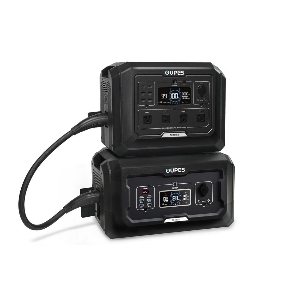 OUPES 2000-Watts Power Station Mega 1 & B2 Extra Battery with LiFePO4 ...