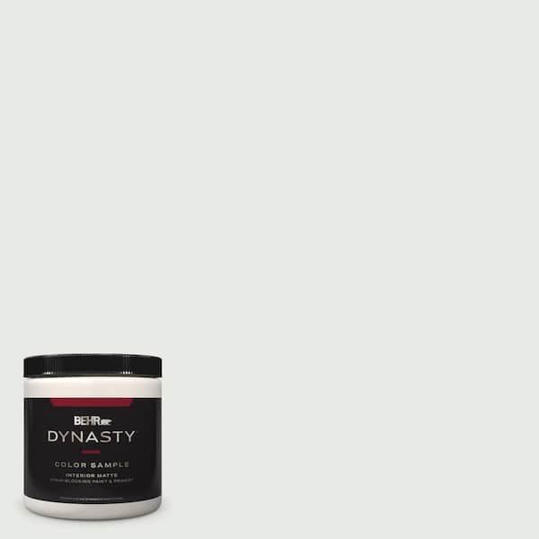 BEHR DYNASTY 8 oz. #BL-W08 Frothy Surf Matte Stain-Blocking Interior ...