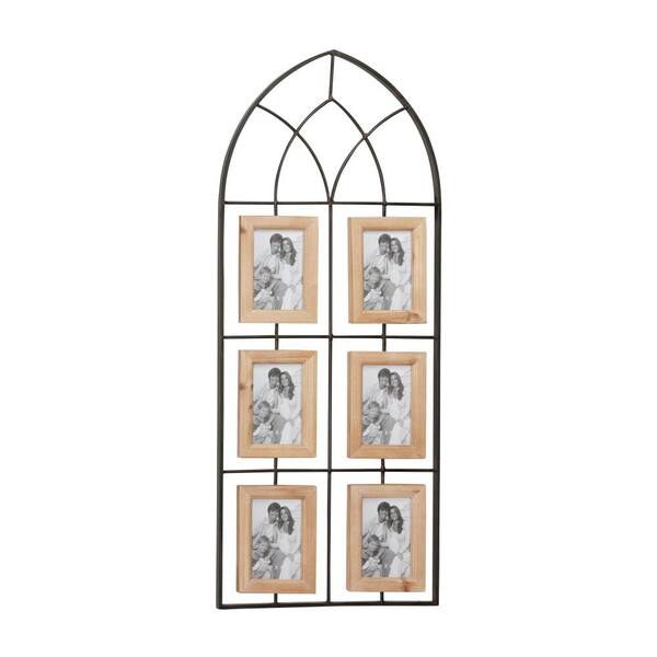 LITTON LANE 4 in. x 6 in. Wood and Metal Picture Frames Photo Display ...