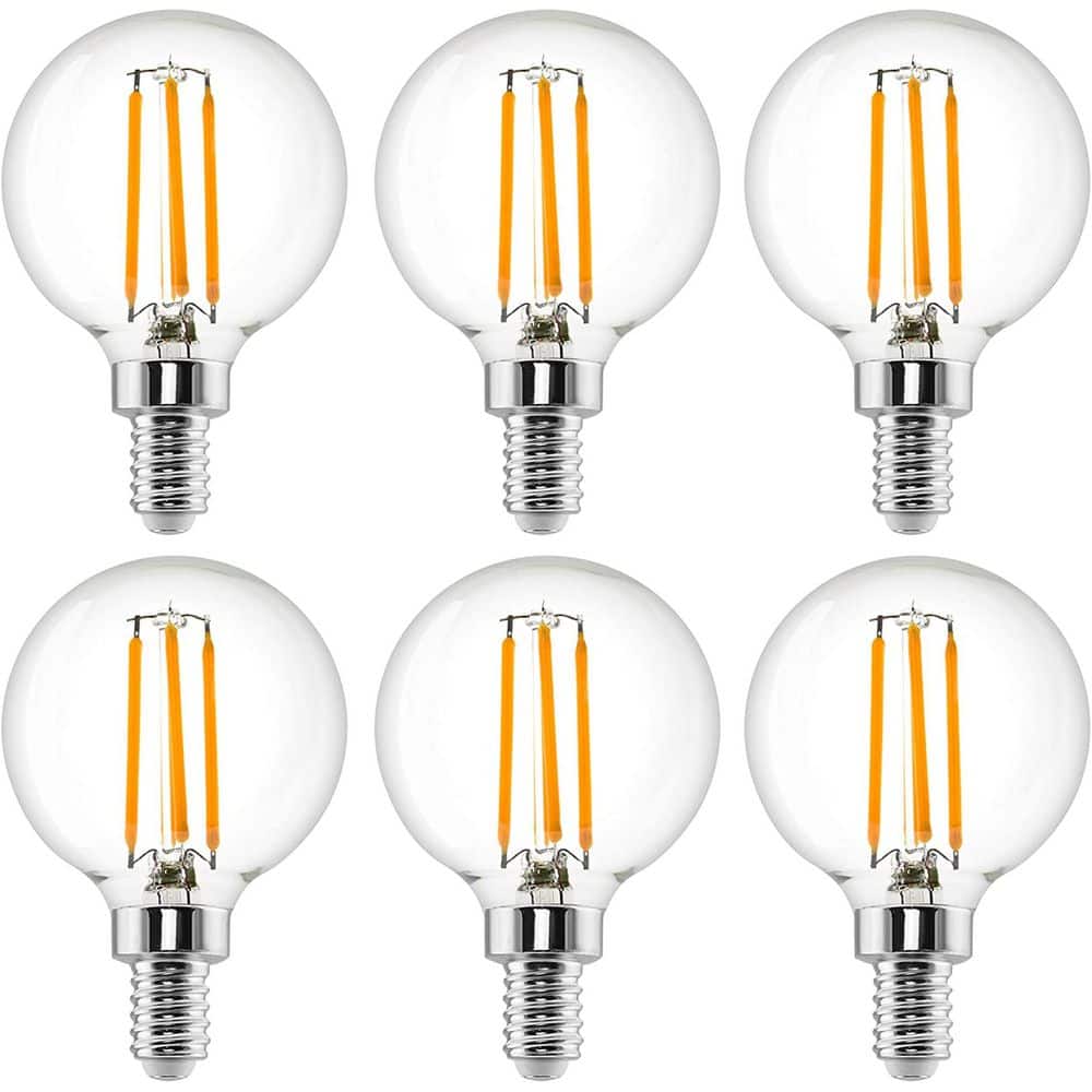 BLUEX BULBS 40-Watt Equivalent G16.5 Soft White (2700K) Household ...