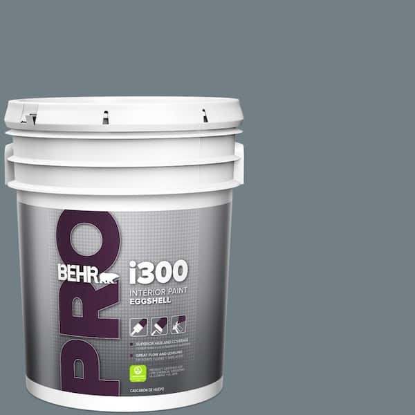 BEHR PRO 5 gal. #BXC-48 Courtyard Blue Eggshell Interior Paint PR33305 ...