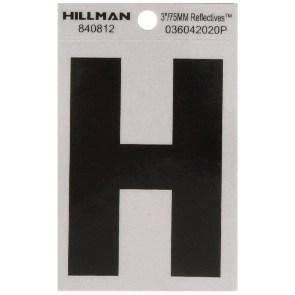 The Hillman Group 3 in. Vinyl Letter H 840812 - The Home Depot