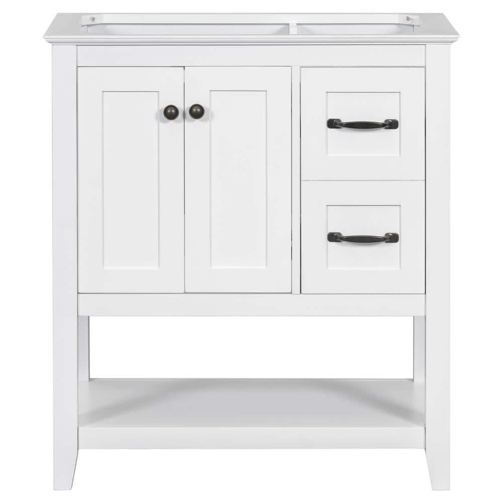 JimsMaison 30 in. W x 18 in. D x 33 in. H Bath Vanity Cabinet without ...