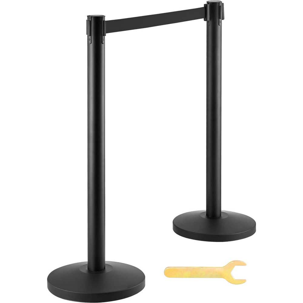 SKYSHALO Crowd Control Stanchions 2-Pack Crowd Control Barriers Carbon ...