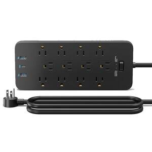 Tripp Lite 10-Outlet Surge Protector TLP1008TELTV - The Home Depot