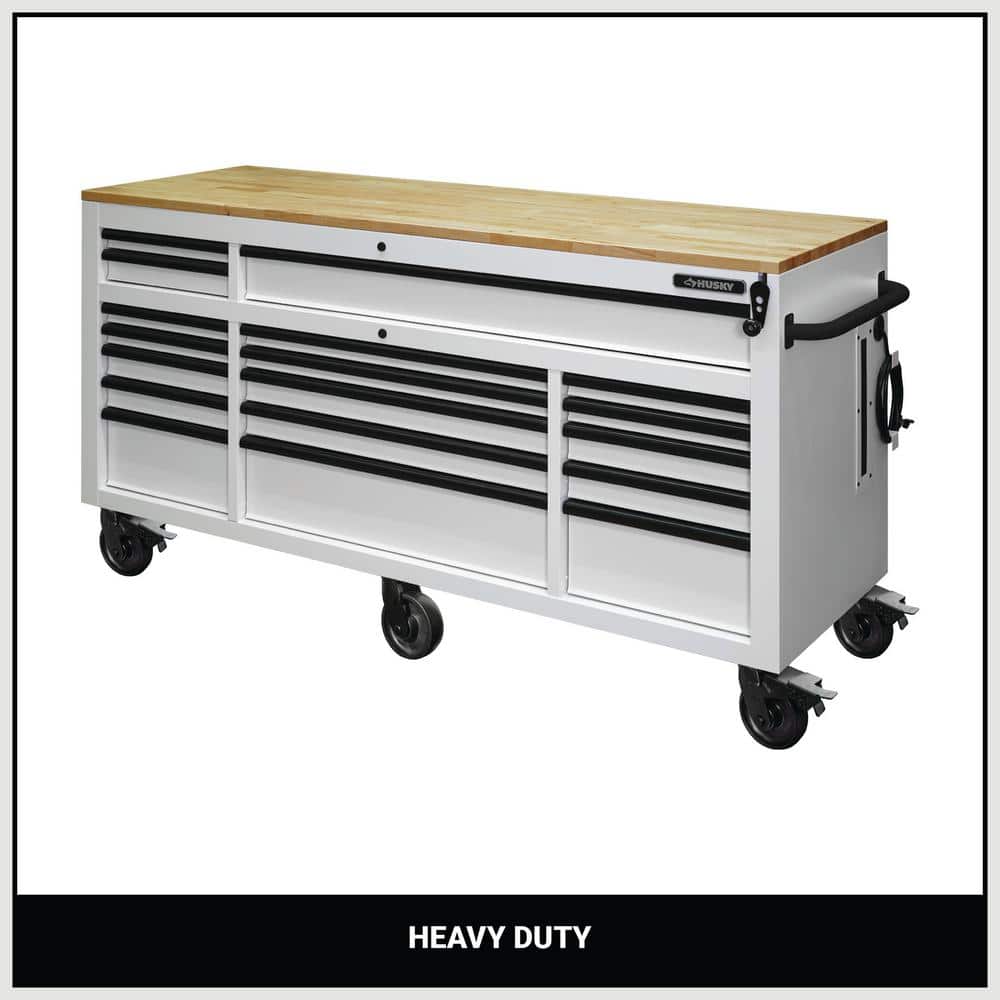 Reviews for Husky Tool Storage 72 in. W x 24 in. D 18-Drawer Heavy Duty ...